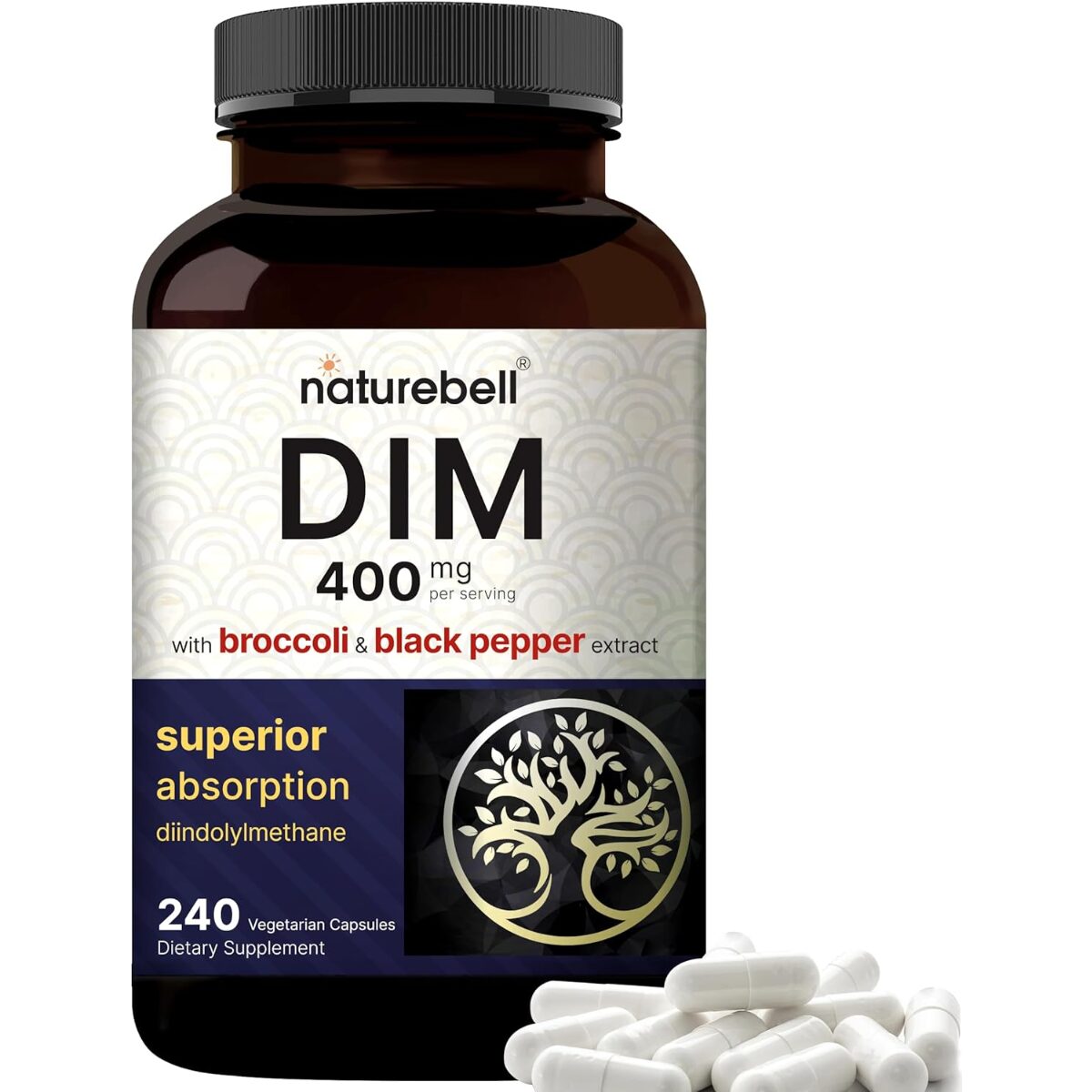 Naturebell-DIM 400mg-240 Cápsulas - balance herbal hn